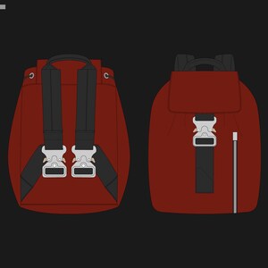 Backpack Template Bag Vector Template Clothing Mockups Streetwear ...