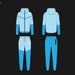 Tech Fleece Inspired Tracksuit Vector Mockup Template Blank Illustrator ...