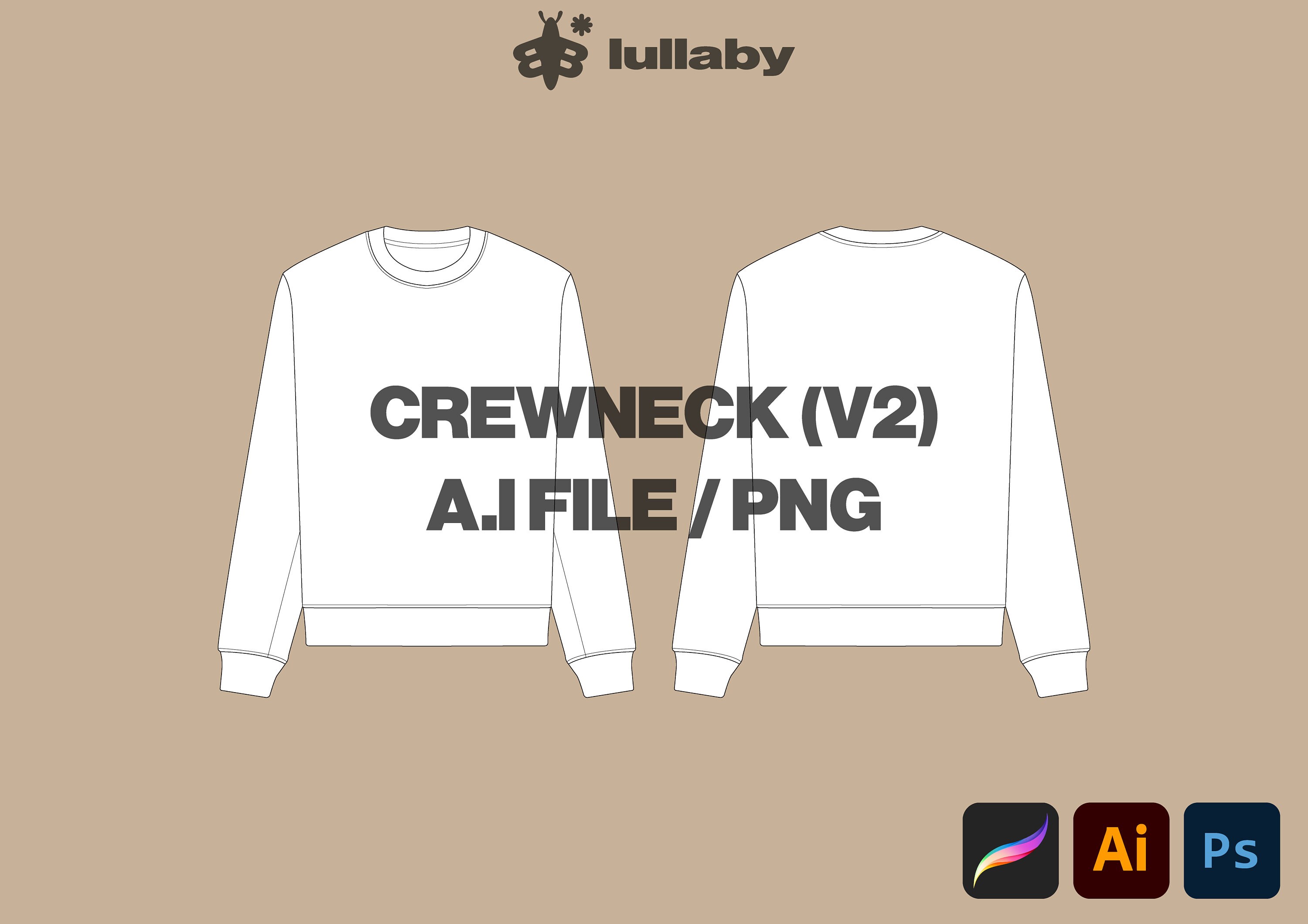 Streetwear Template Crewneck Mockup Sweatshirt Tech Pack Streetwear ...