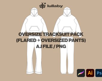 Tracksuit Fashion Flat Templates / Technical Drawings / - Etsy