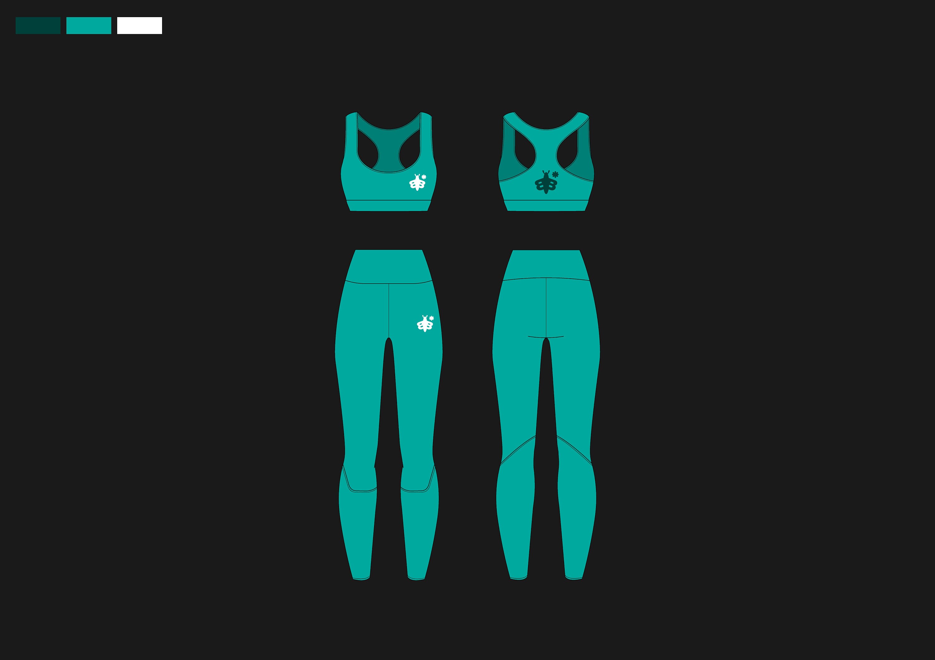 Leggings Template Gym Wear Mockup Active Wear Template Illustrator ...