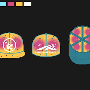 Streetwear Cap Streetwear Vector Cap Tech Pack Fitted Hat Mockup Vector ...