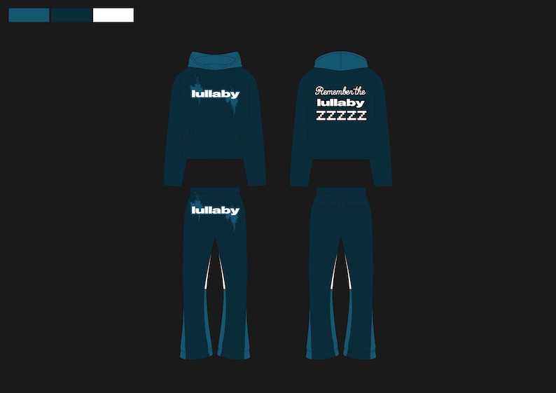 Cropped Hoodie Template Tracksuit Mockup Flared Sweats Vector Mockup ...