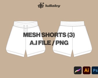 Mesh Shorts Template Streetwear Vector Shorts Basketball Vector Tech ...