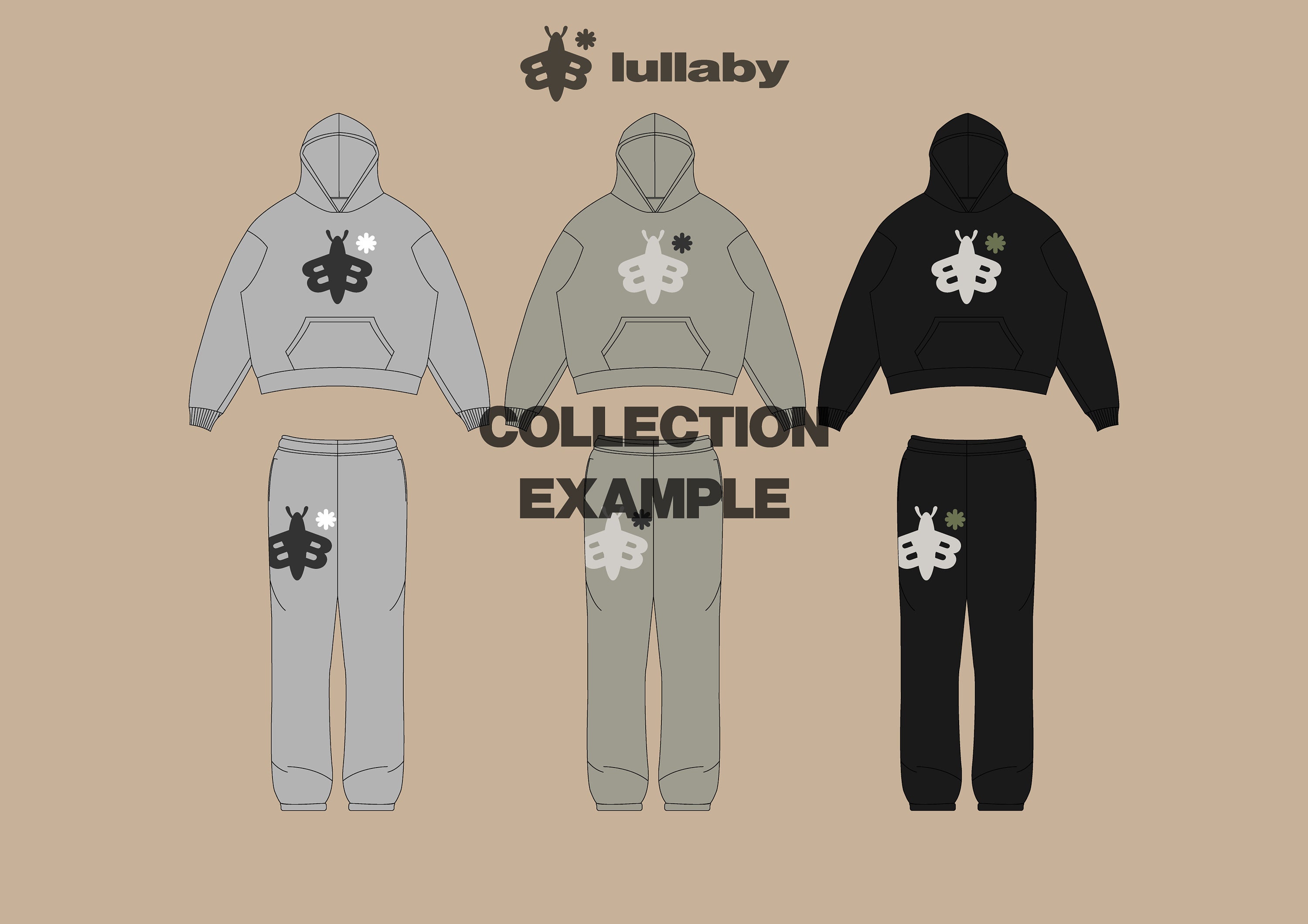 Streetwear Tracksuit Template Flared Set Pack Vector Mockup - Etsy