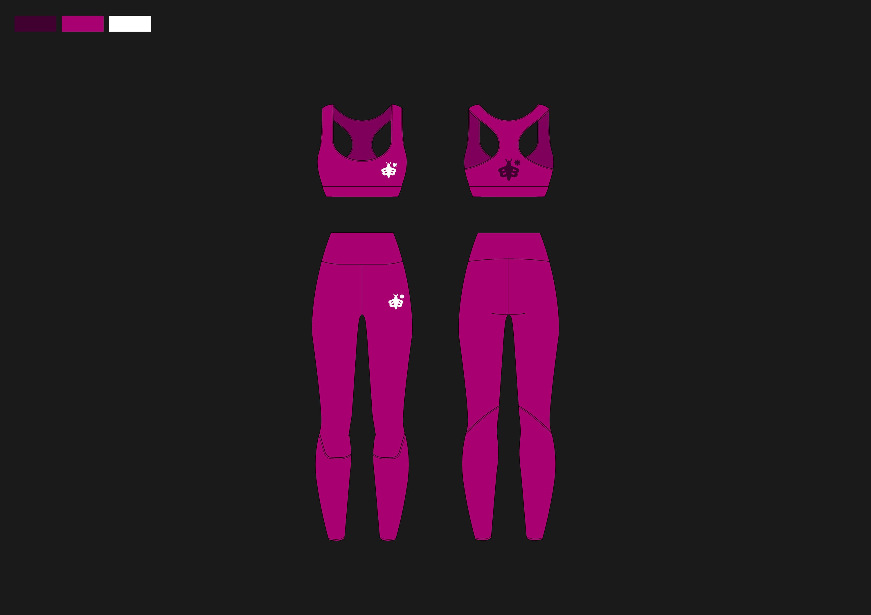 Leggings Template Gym Wear Mockup Active Wear Template Illustrator ...