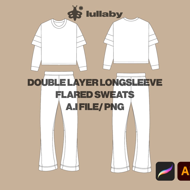 Flared Sweatpants Mockup - Etsy