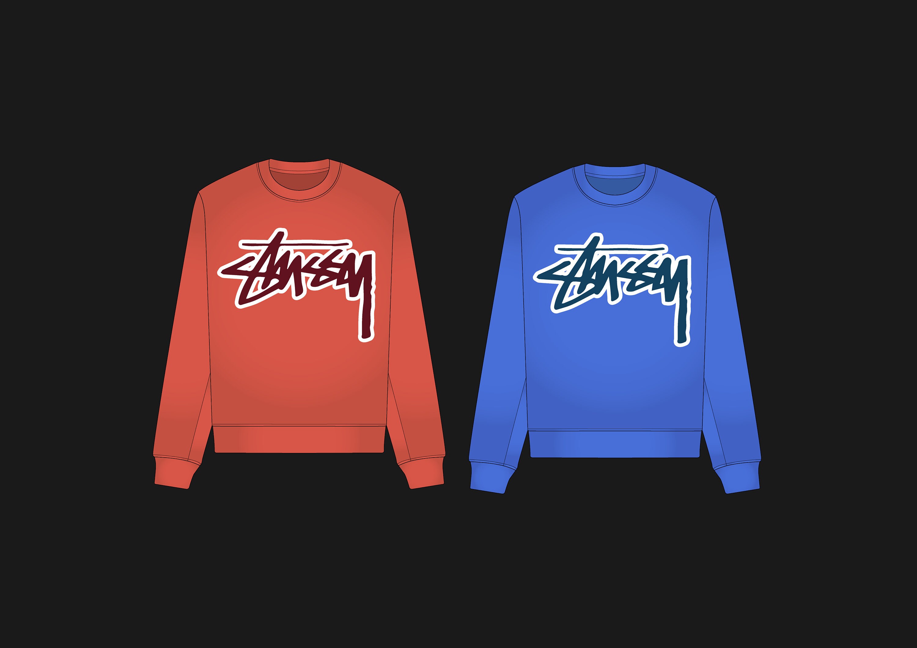 Streetwear Template Crewneck Mockup Sweatshirt Tech Pack Streetwear ...