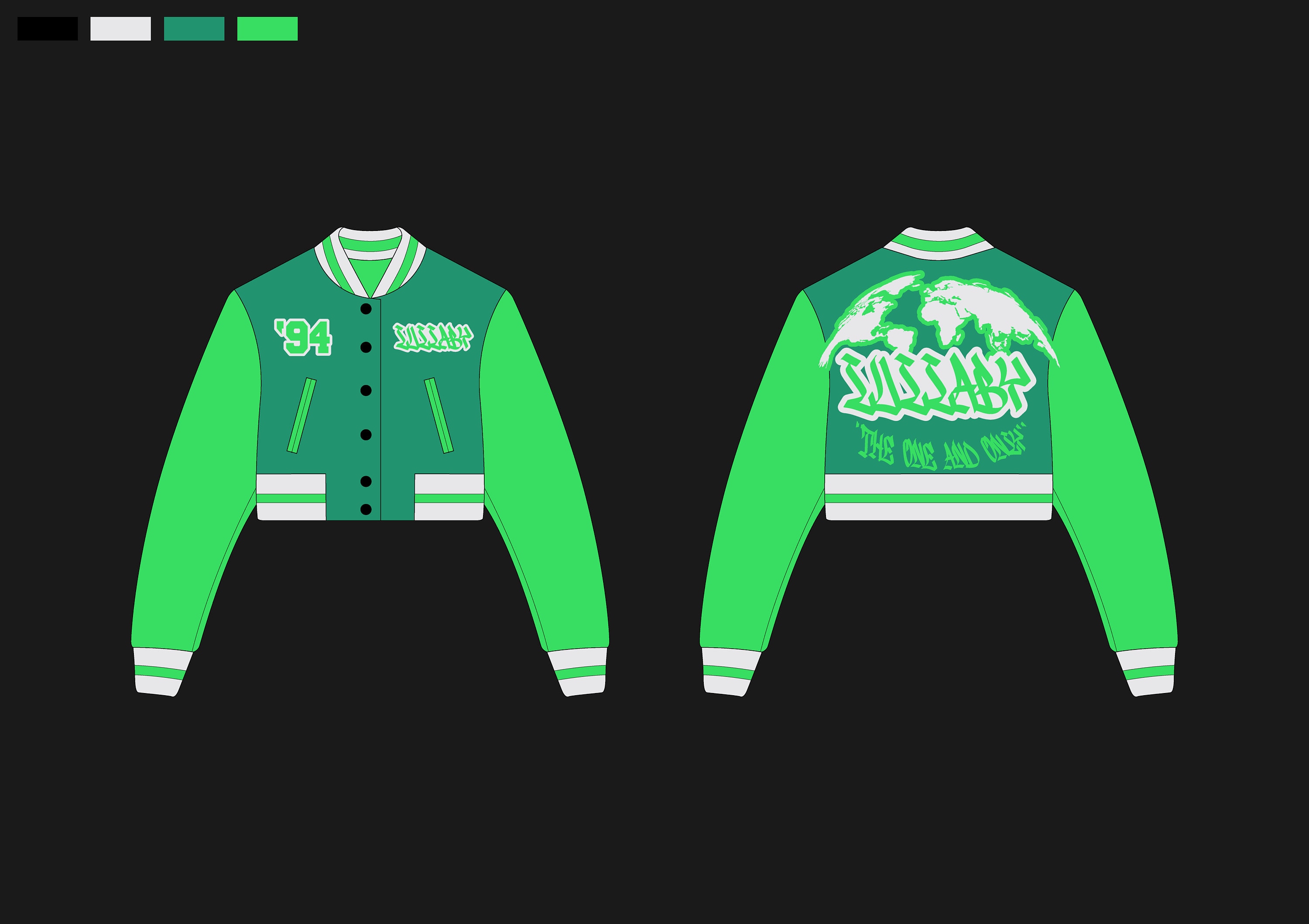 Vector Cropped Varsity Jacket Template Jacket Mockup - Etsy