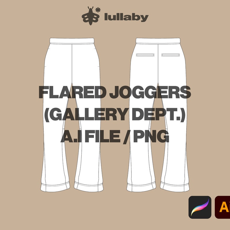 Flared Sweatpants Mockup - Etsy