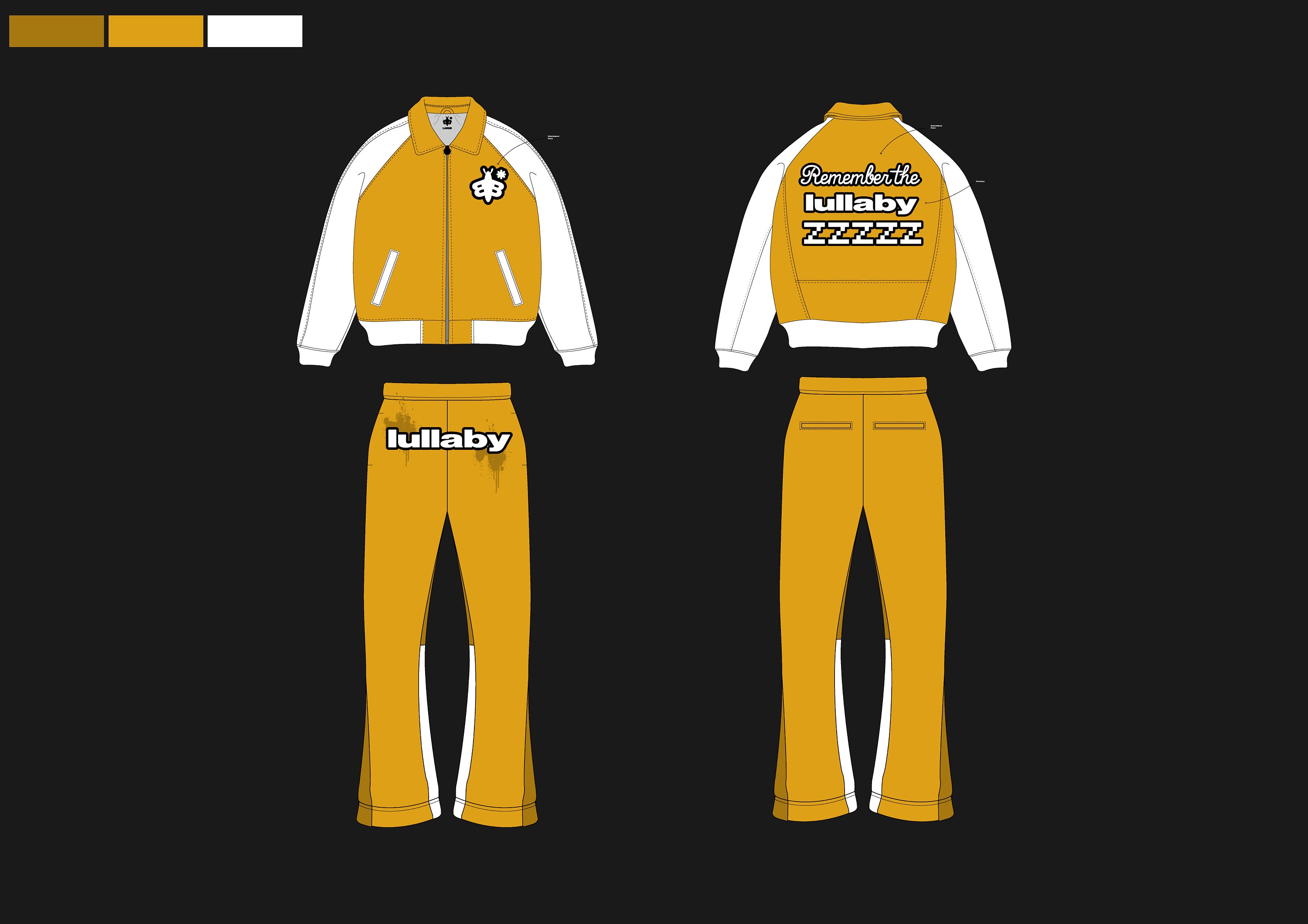 Streetwear Tracksuit Template + Flared Set Pack Vector Mockup ...