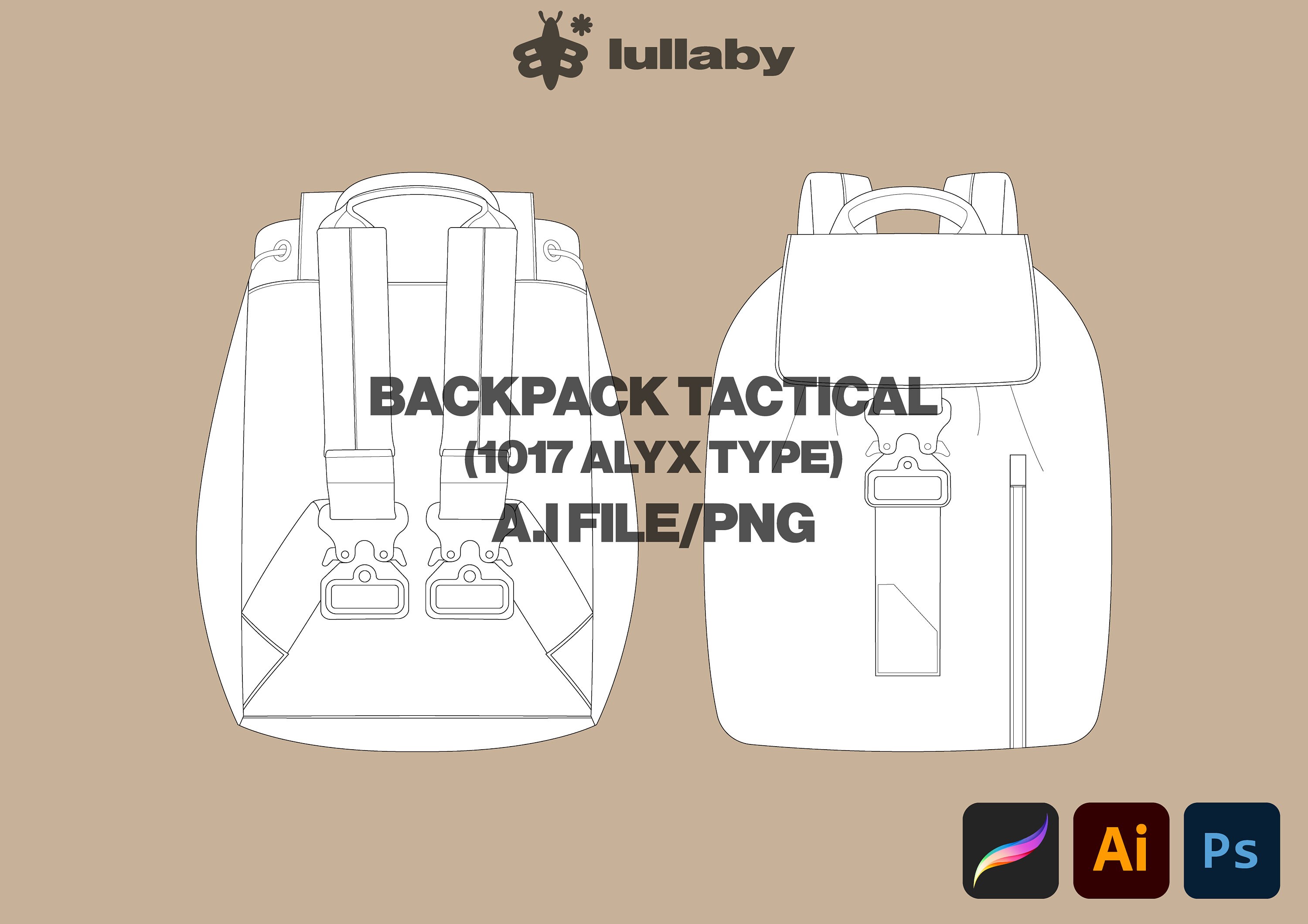 Backpack Template Bag Vector Template Clothing Mockups Streetwear ...
