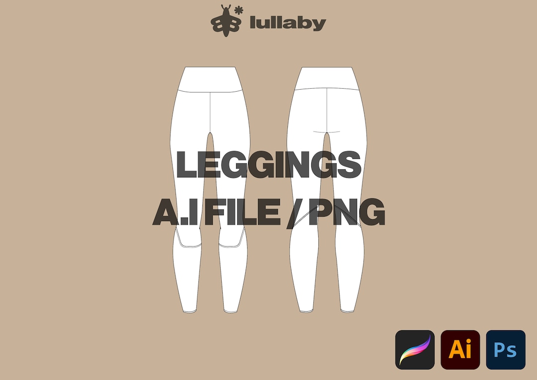 Leggings Template Gym Wear Mockup Active Wear Template Illustrator ...