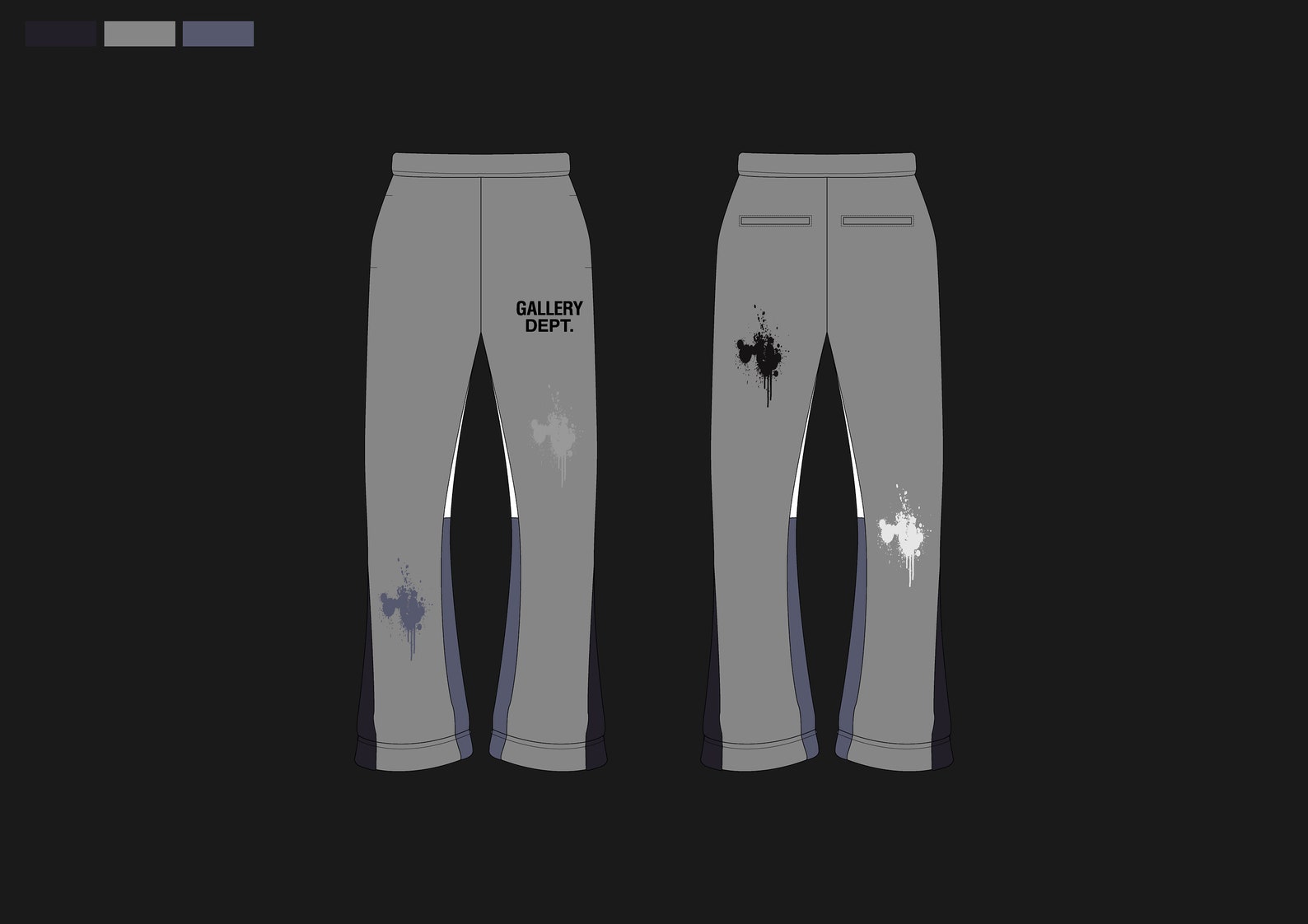 Streetwear Tech Pack Flared Sweatpants Mockup Streetwear Vector ...