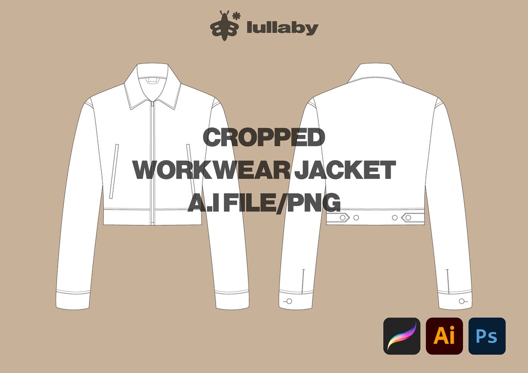 Workwear Jacket Template Streetwear Template Vector Illustrator Mockup ...