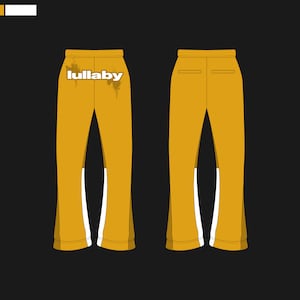 Streetwear Tech Pack Flared Sweatpants Mockup Streetwear Vector ...