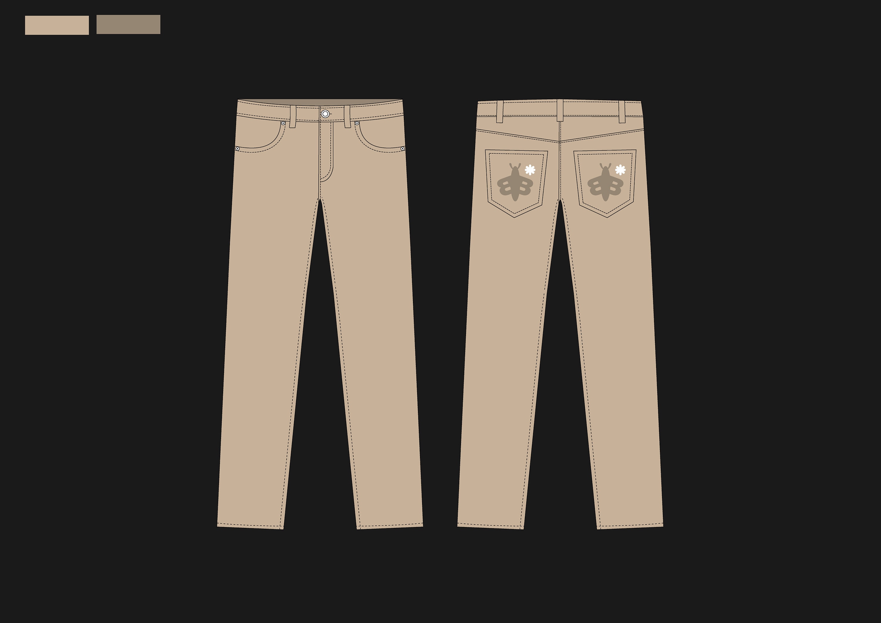 Streetwear Denim Jeans Pants Mockup Vector Adobe Illustrator - Etsy