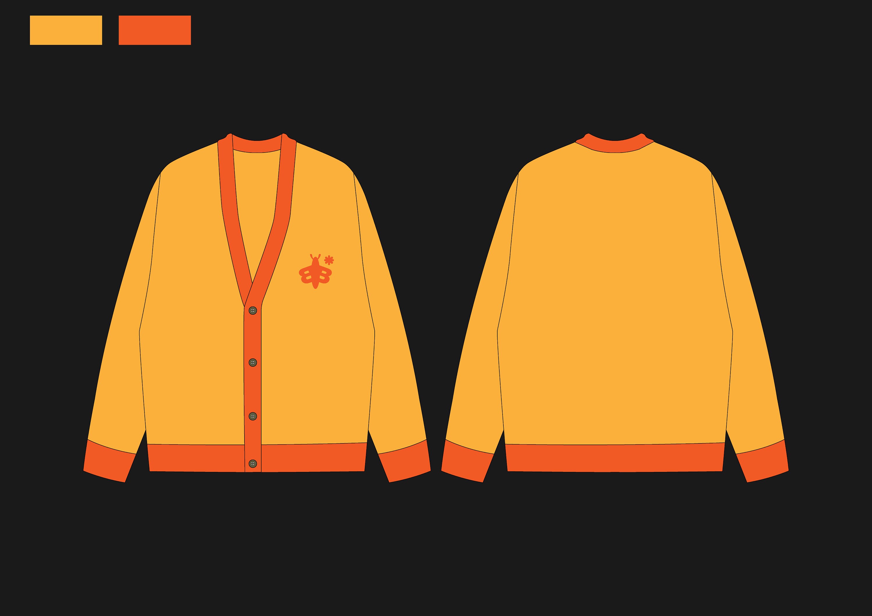 Streeetwear Vector Cardigan Template Vector Tech Pack - Etsy
