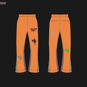 Streetwear Tech Pack Flared Sweatpants Mockup Streetwear Vector ...