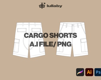 Jeans Shorts Template Jorts Tech Pack Streetwear Vector Template ...