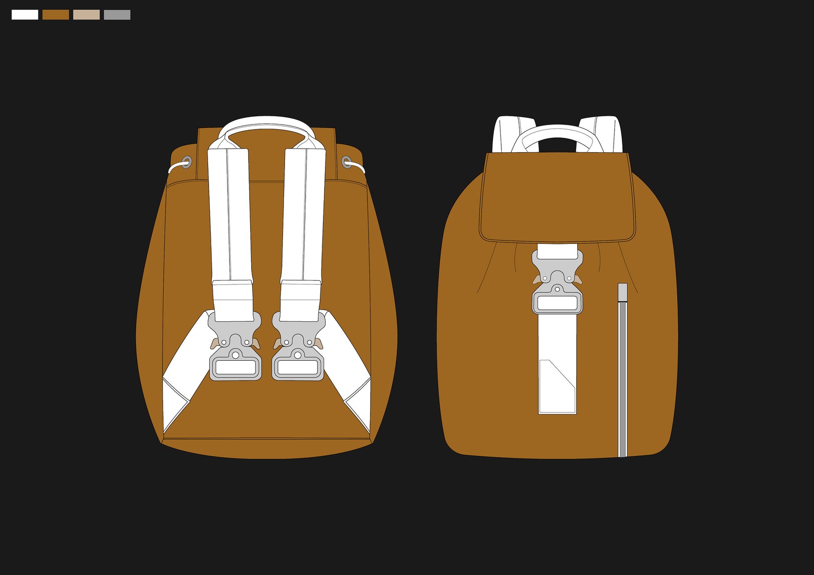 Backpack Template Bag Vector Template Clothing Mockups Streetwear ...