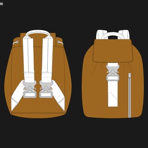 Backpack Template Bag Vector Template Clothing Mockups Streetwear ...