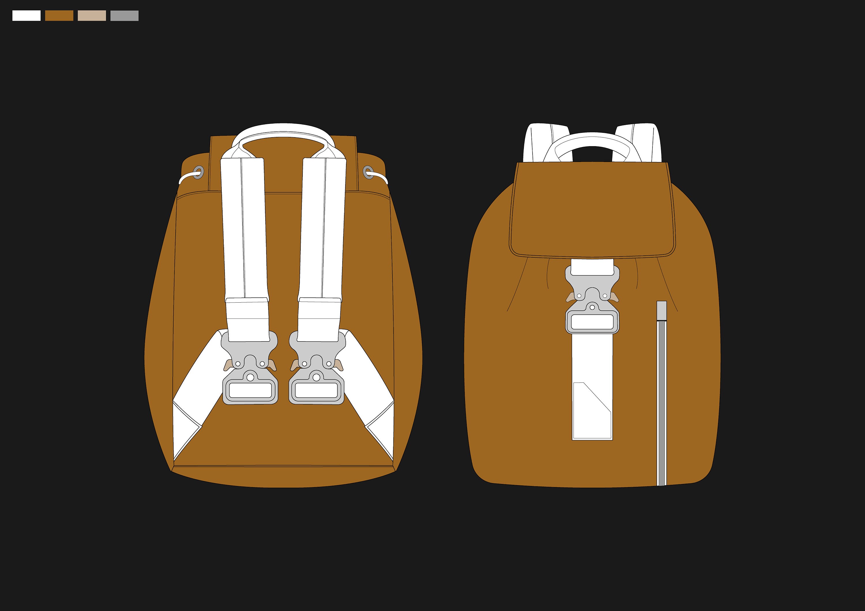 Backpack Template Bag Vector Template Clothing Mockups Streetwear ...