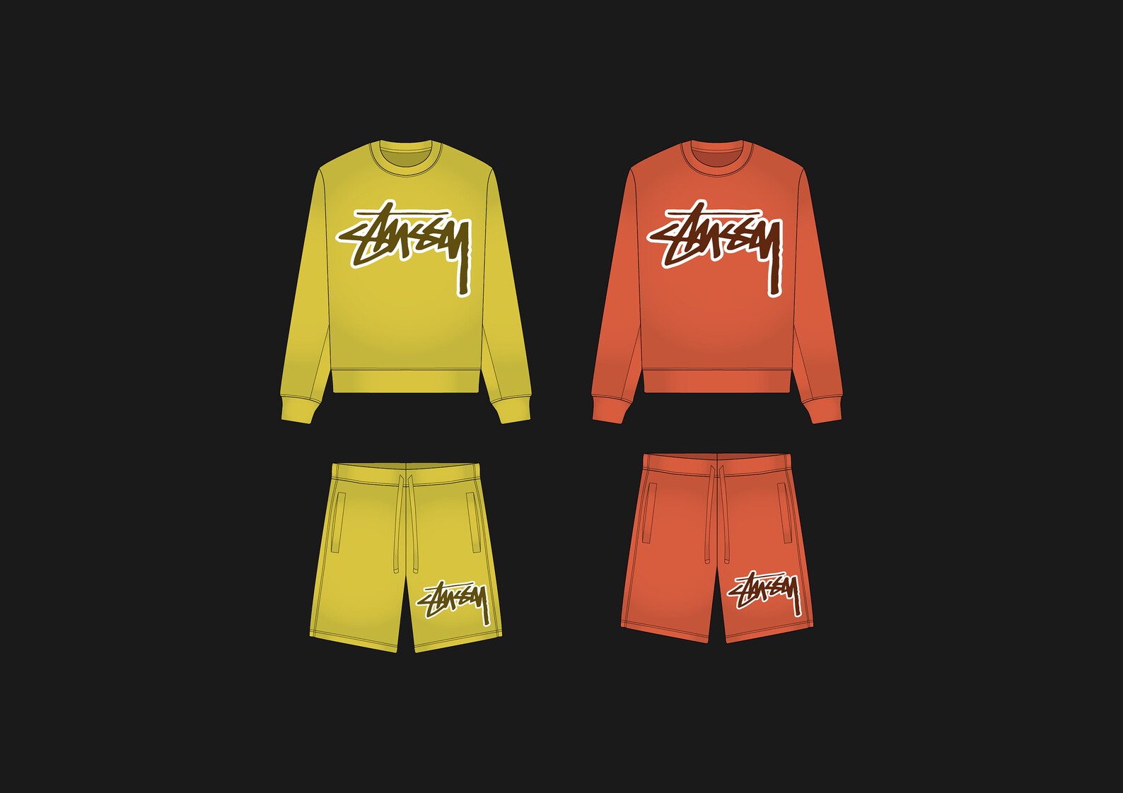 Streetwear Template Shorts Mockup Sweatshirt Tech Pack Streetwear ...