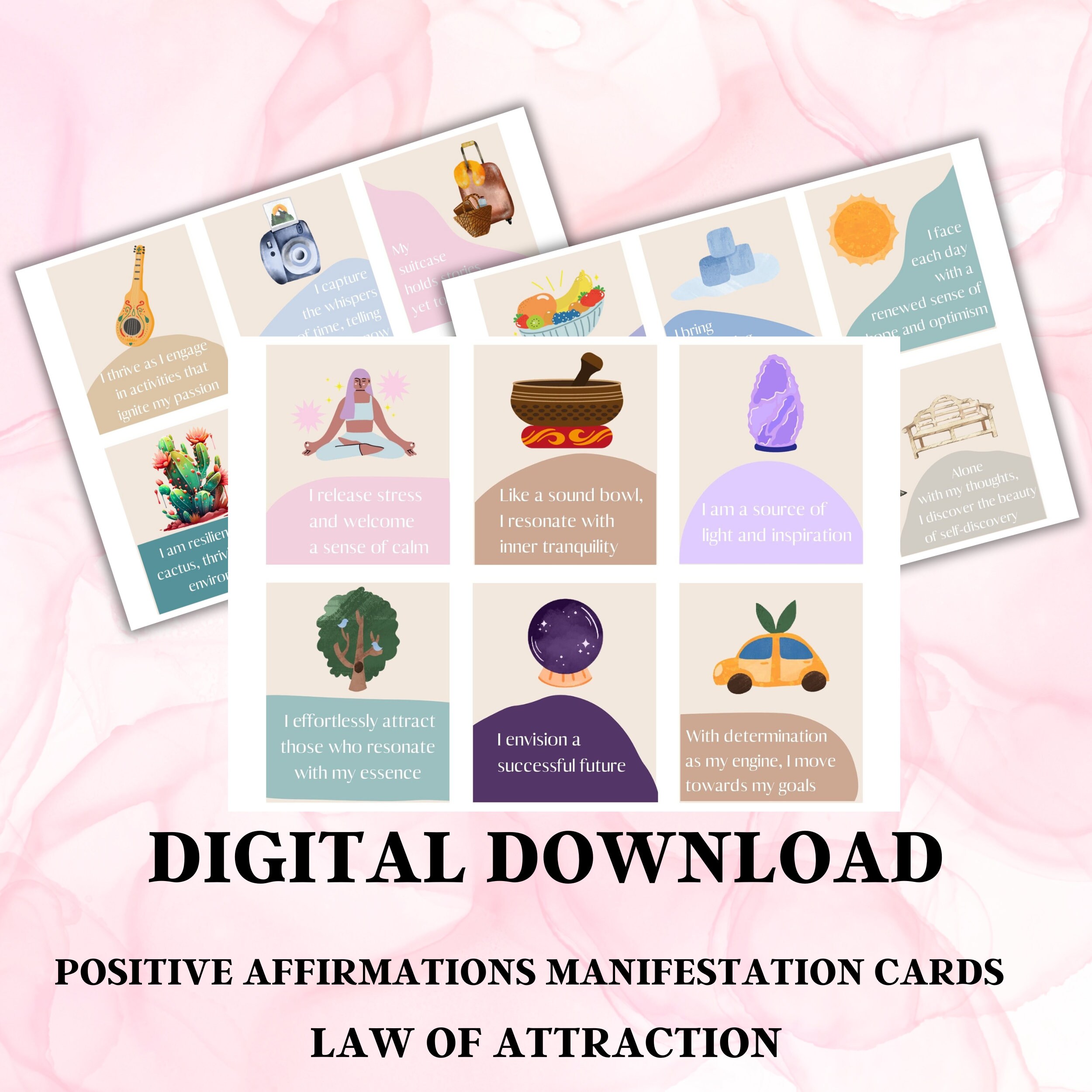 Positive Affirmation Cards, 42 Printables, Affirmation Deck ...