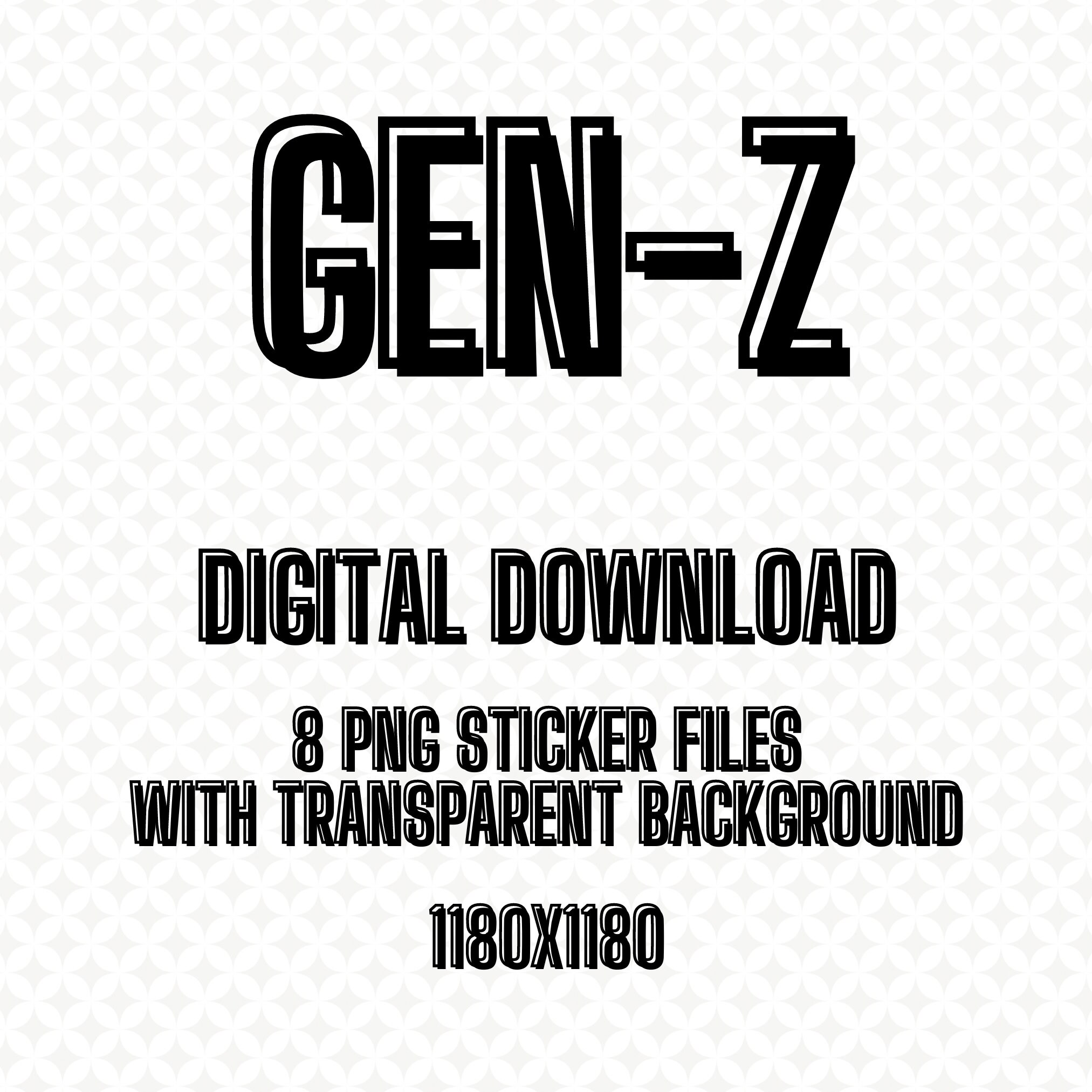 The Ultimate Gen-z Mood Printable Sticker Collection 8 Printable ...