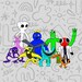 Roblox-inspired Rainbow Friends Characters PNG Digital - Etsy Canada