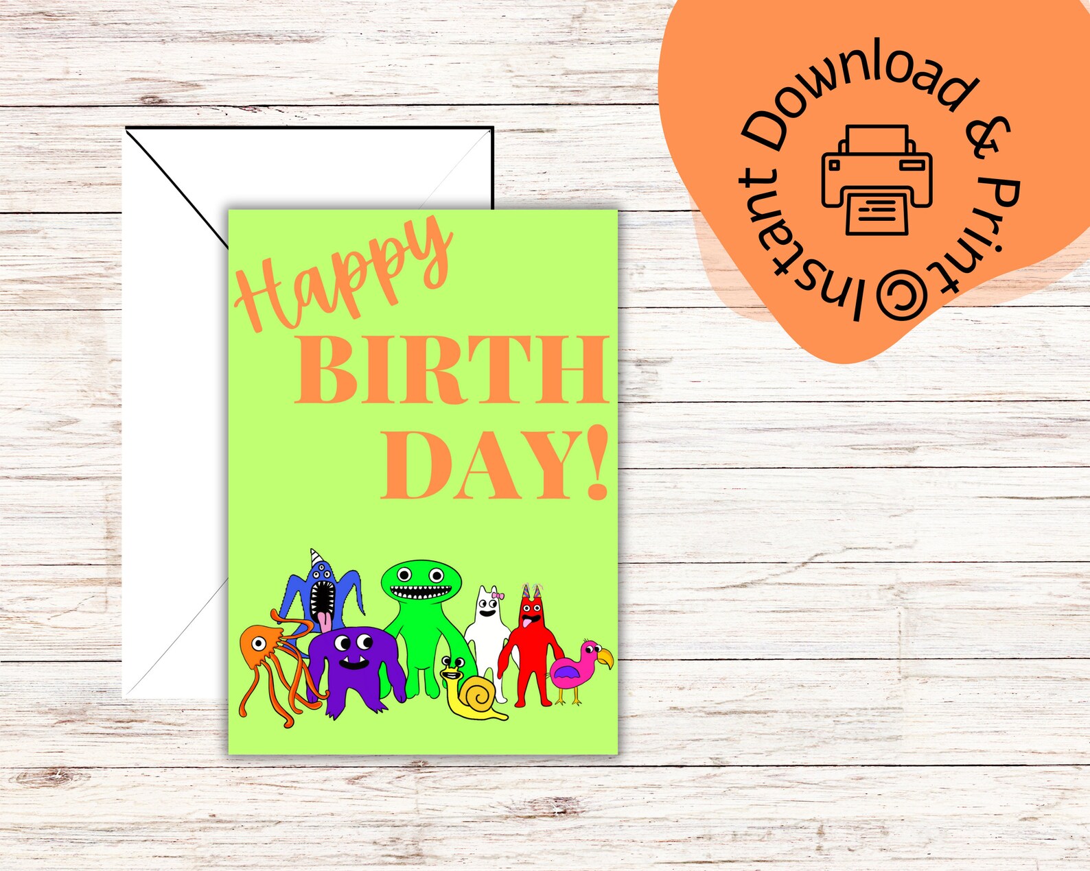 Roblox Garten of Banban Birthday Wishing Card Digital PDF - Etsy Canada