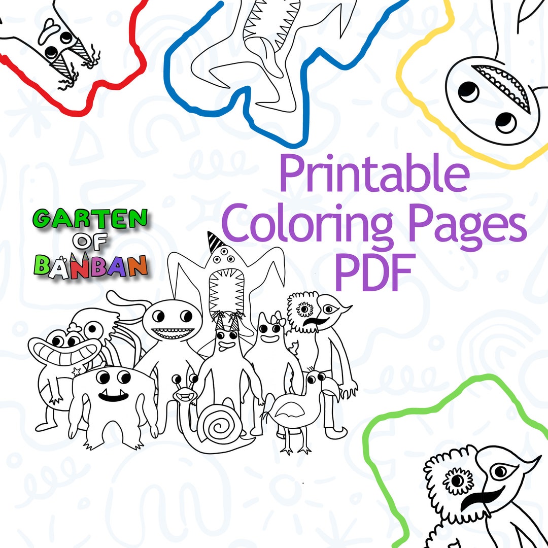 Garten of Banban 11 Coloring Sheets. the Banban and Friends - Etsy
