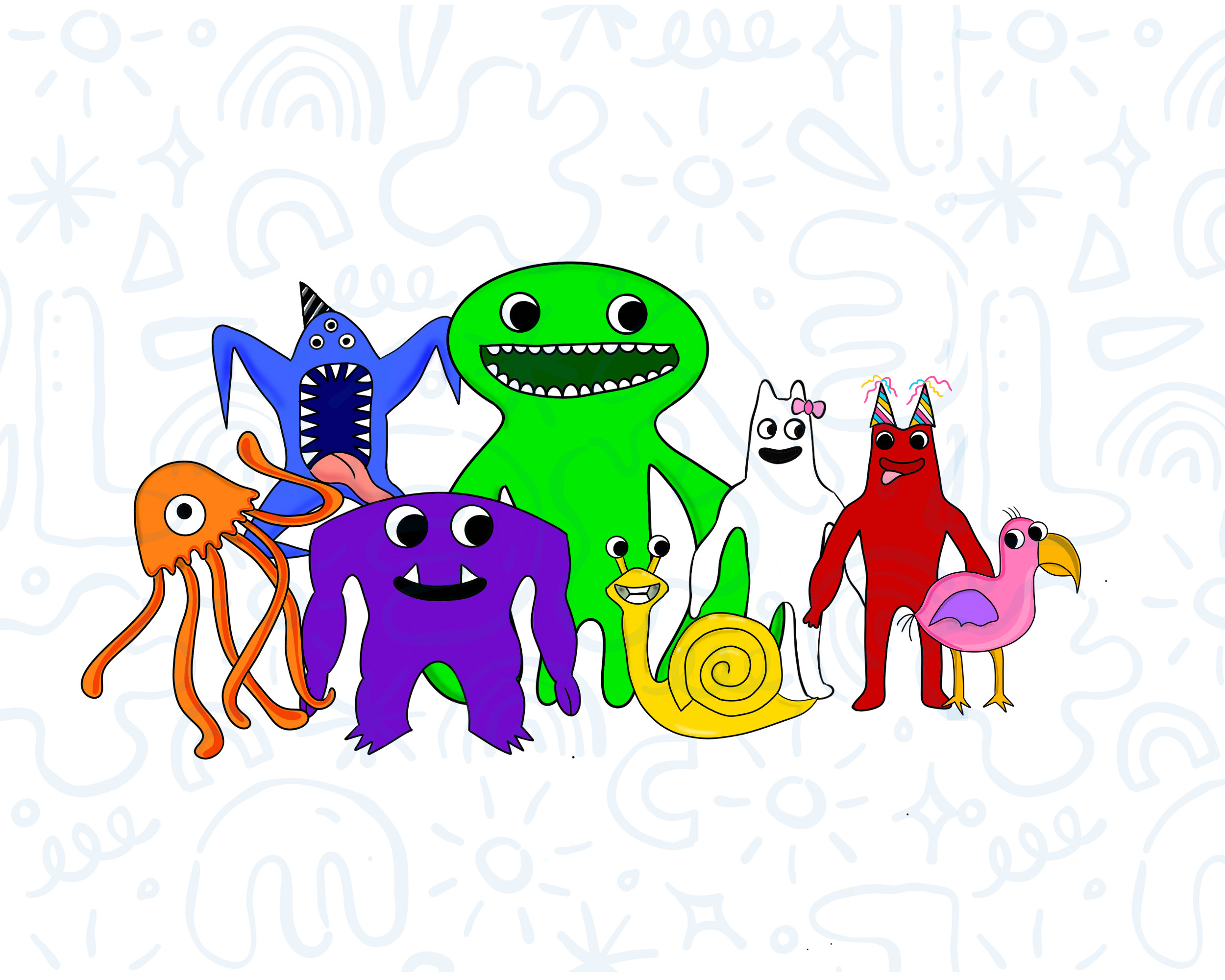 Garten of Banban Characters PNG Digital Download - Etsy