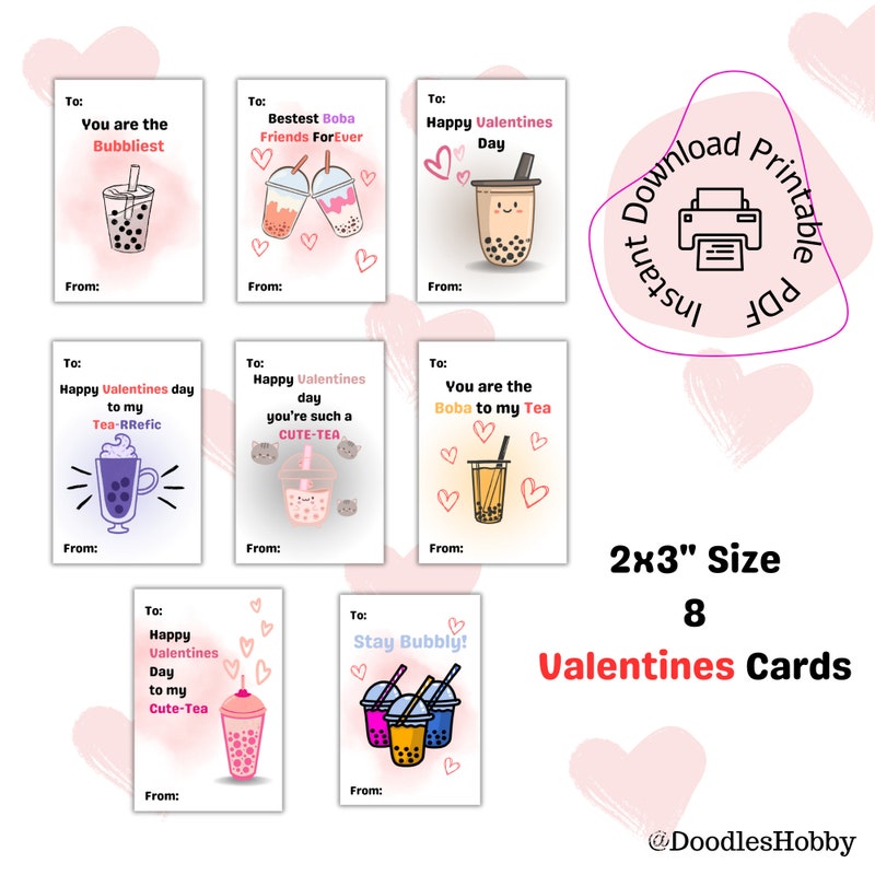 Mini Valentine Cards - Etsy