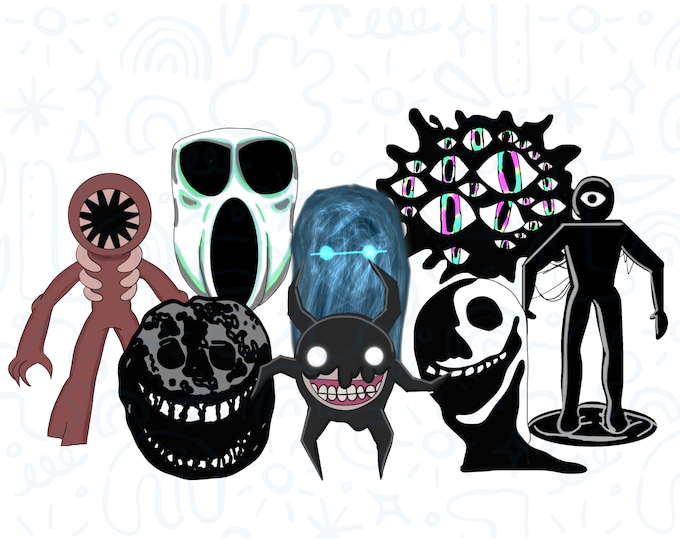 Roblox-inspired Rainbow Friends Characters PNG Digital Download: Ideal ...