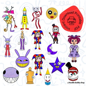 The Amazing Digital Circus Character 17x PNG Bundle, Digital Circus ...