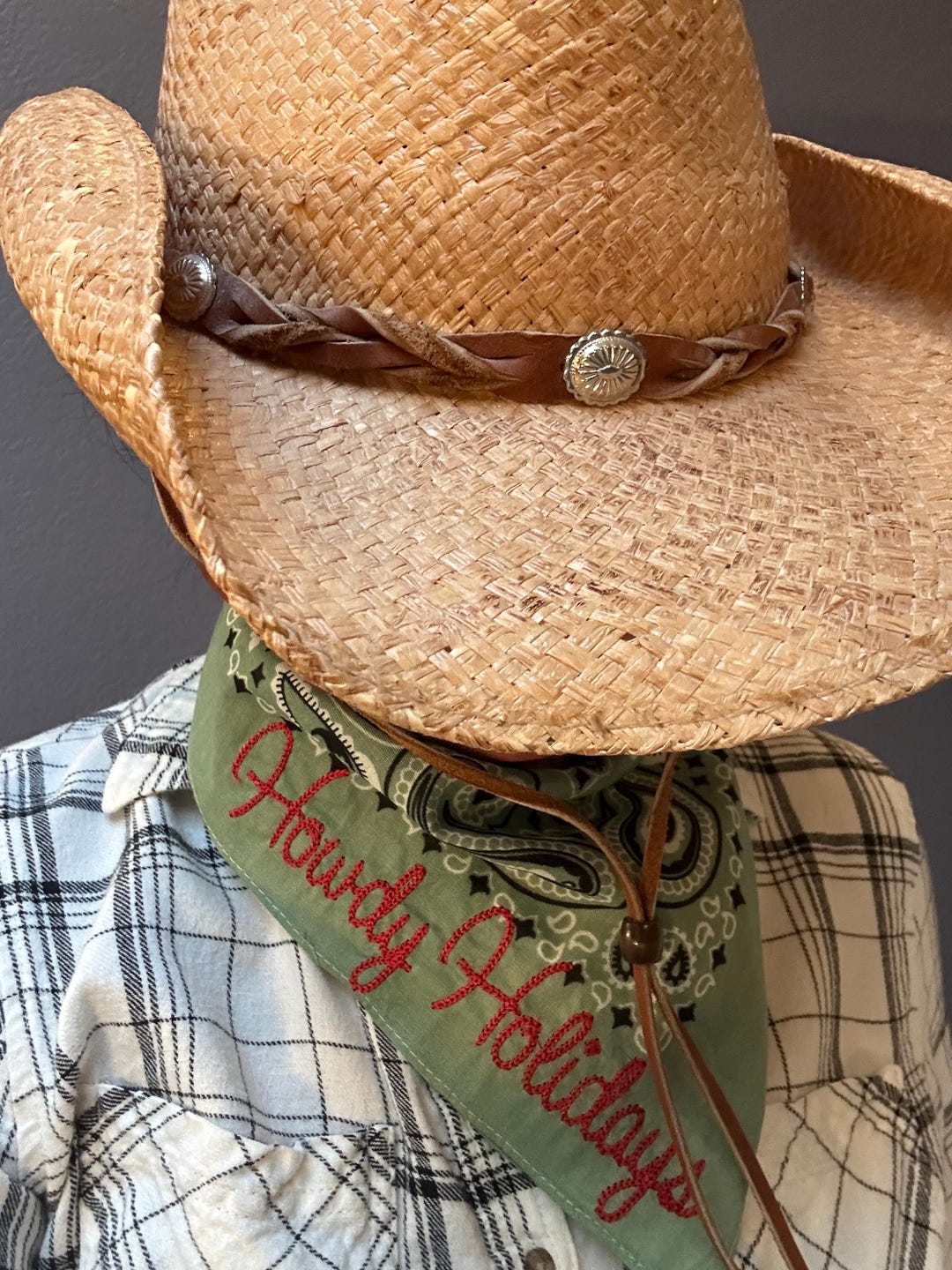 Custom Order Bandana, Chain Stitch Text, Bandana - Etsy