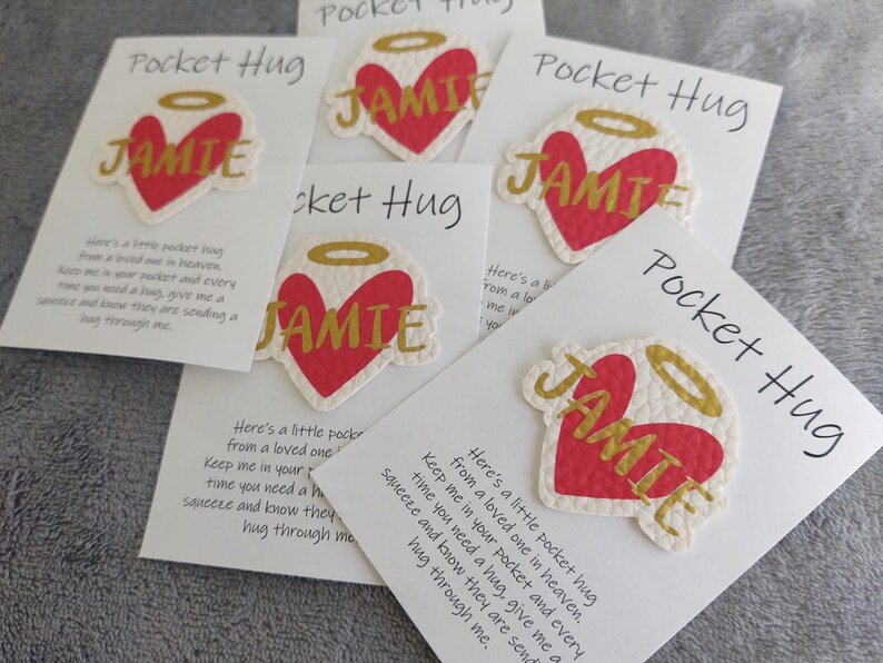 Pocket Hug - Angel in Heaven. Personalize With the Name of Your Loved ...