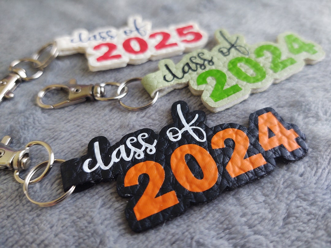 Personalized Graduation "class Of" Key Chain or Zipper Pull Charm Clip ...