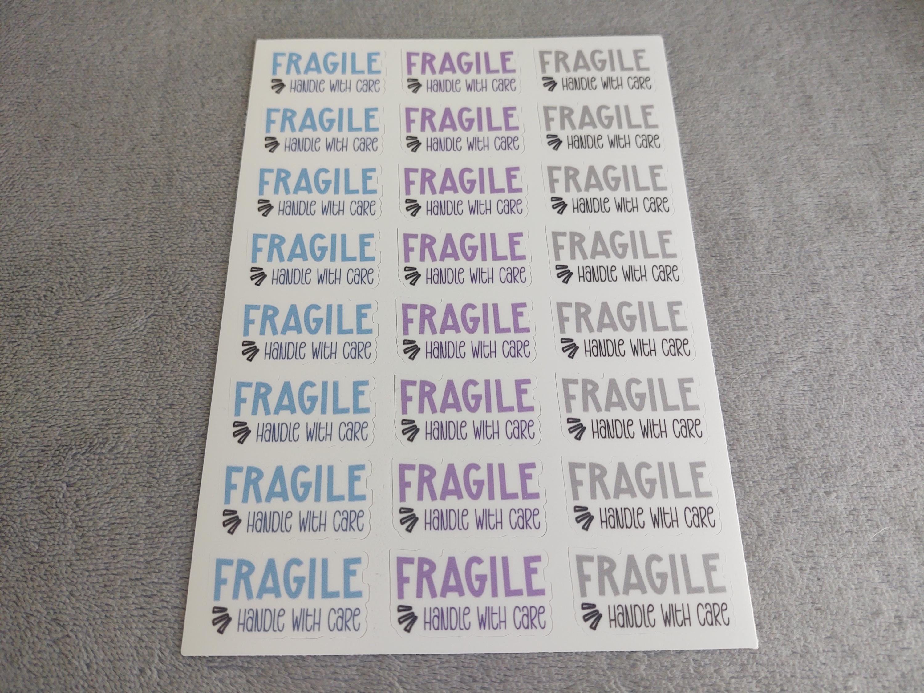 Fragile Handle With Care Packaging Sticker Sheet - Etsy
