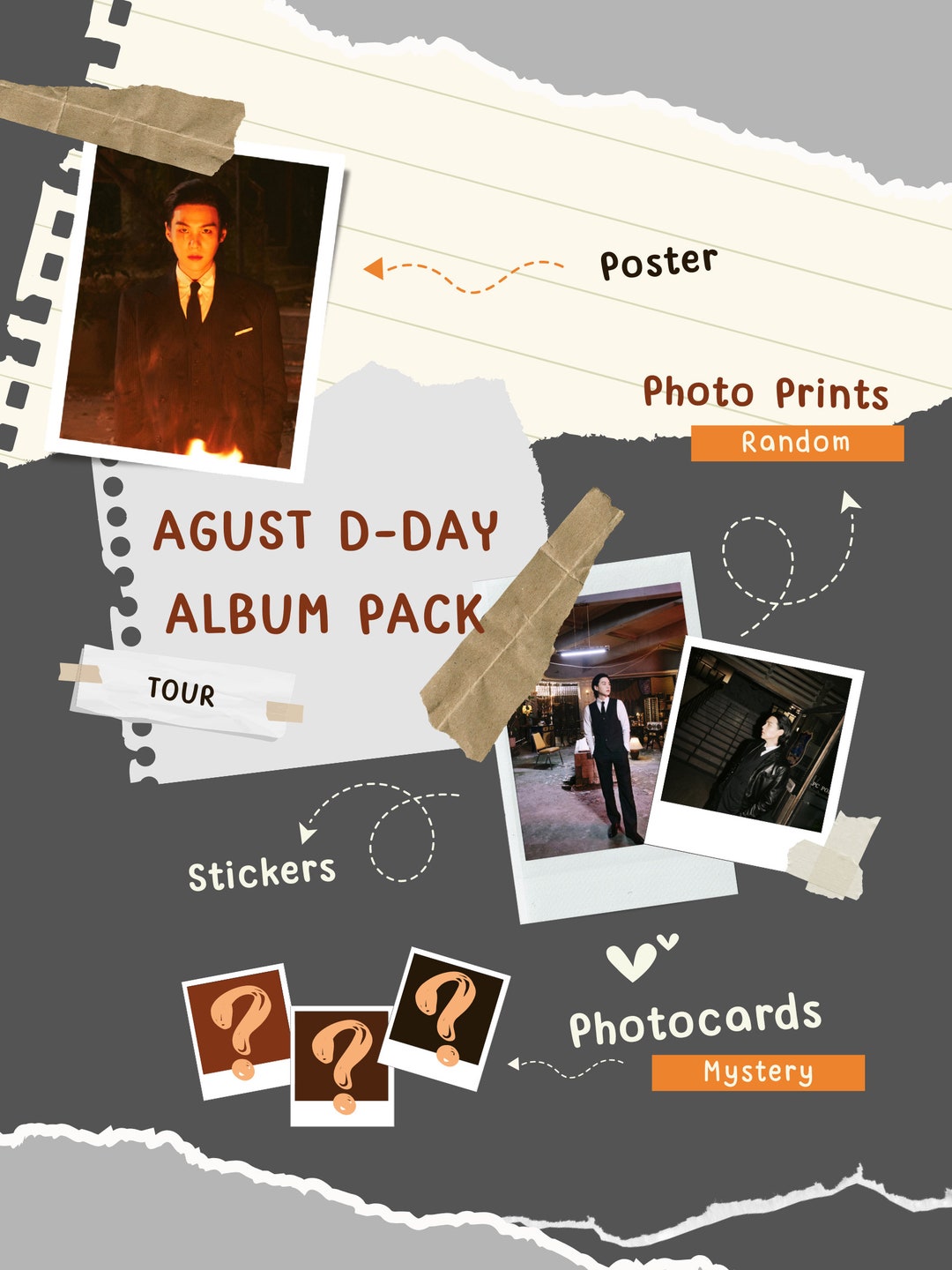 Agust D-day Album Pack Stickers Photocards Photos - Etsy