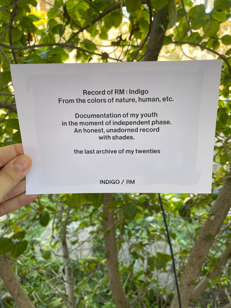 Official RM Indigo Album Pack Official Poster Offical Postcards ...