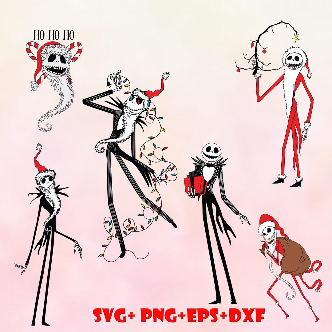 Jack Skellington as Santa Merry Christmas SVG, Nightmare Before ...