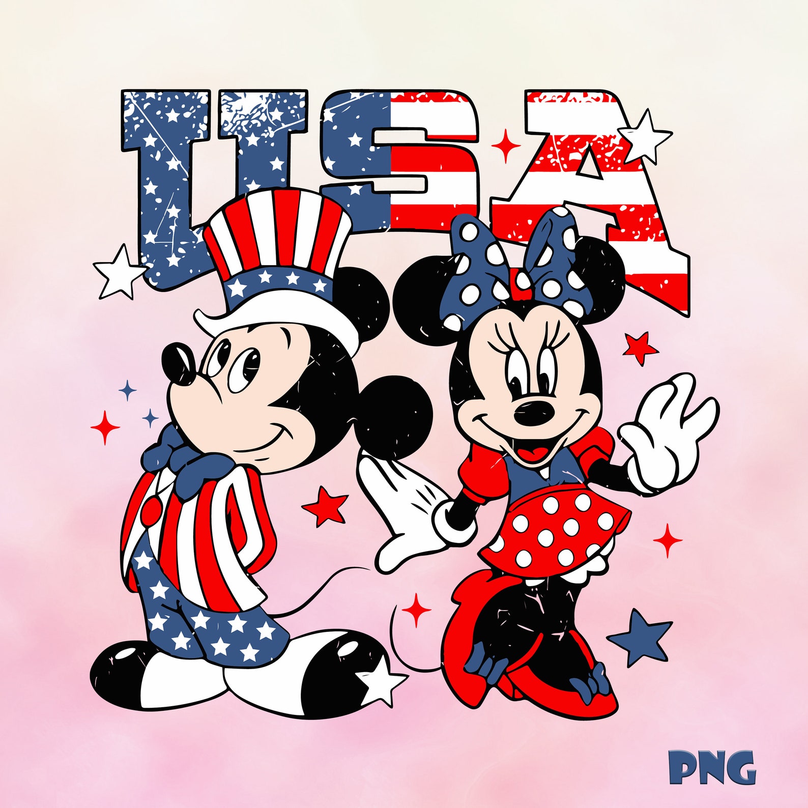 Mickey Mouse , Happy 4th of July, Red White and Blue, American Freedom ...