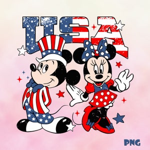 Mickey Mouse , Happy 4th of July, Red White and Blue, American Freedom ...