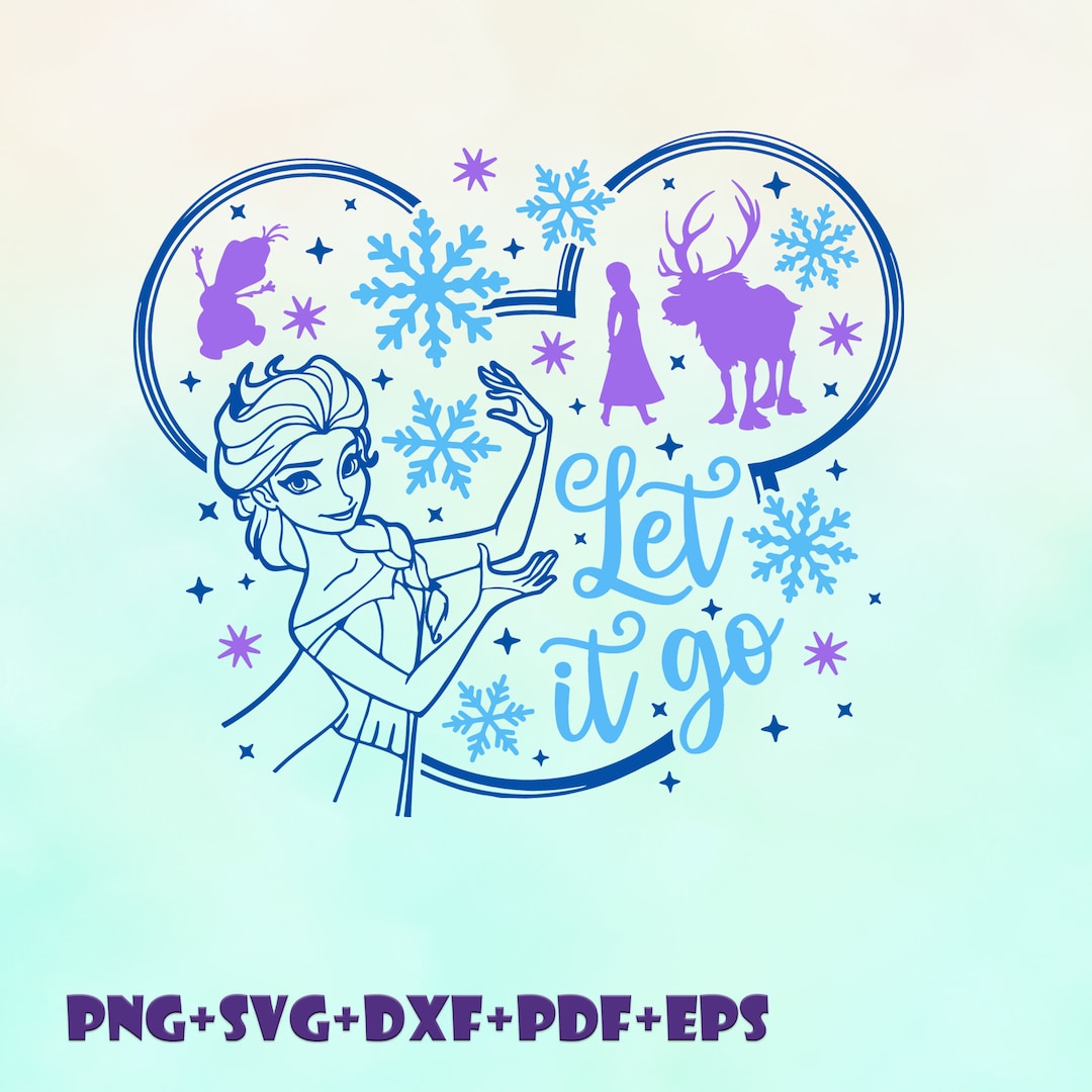 Let It Go Svg Frozen Svg Elsa Anna Svg Quote SVG PNG Bundle - Etsy