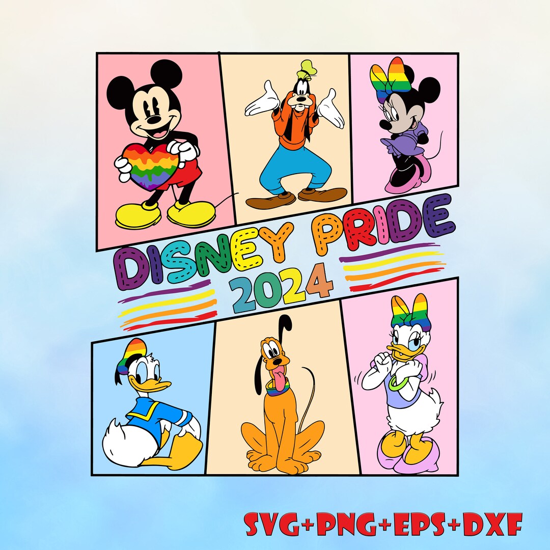 Pride 2024 Mickey and Friends SVG, Mickey Mouse Pride Month , LGBT ...