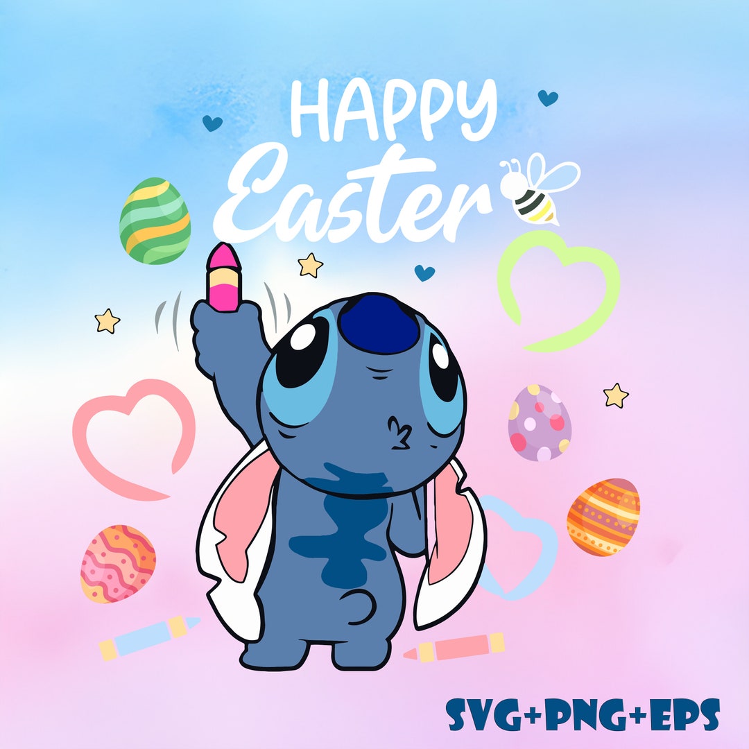 Stitch Happy Easter Bundle , Stitch Easter SVG , Easter PNG , Easter Egg Bundle - Etsy