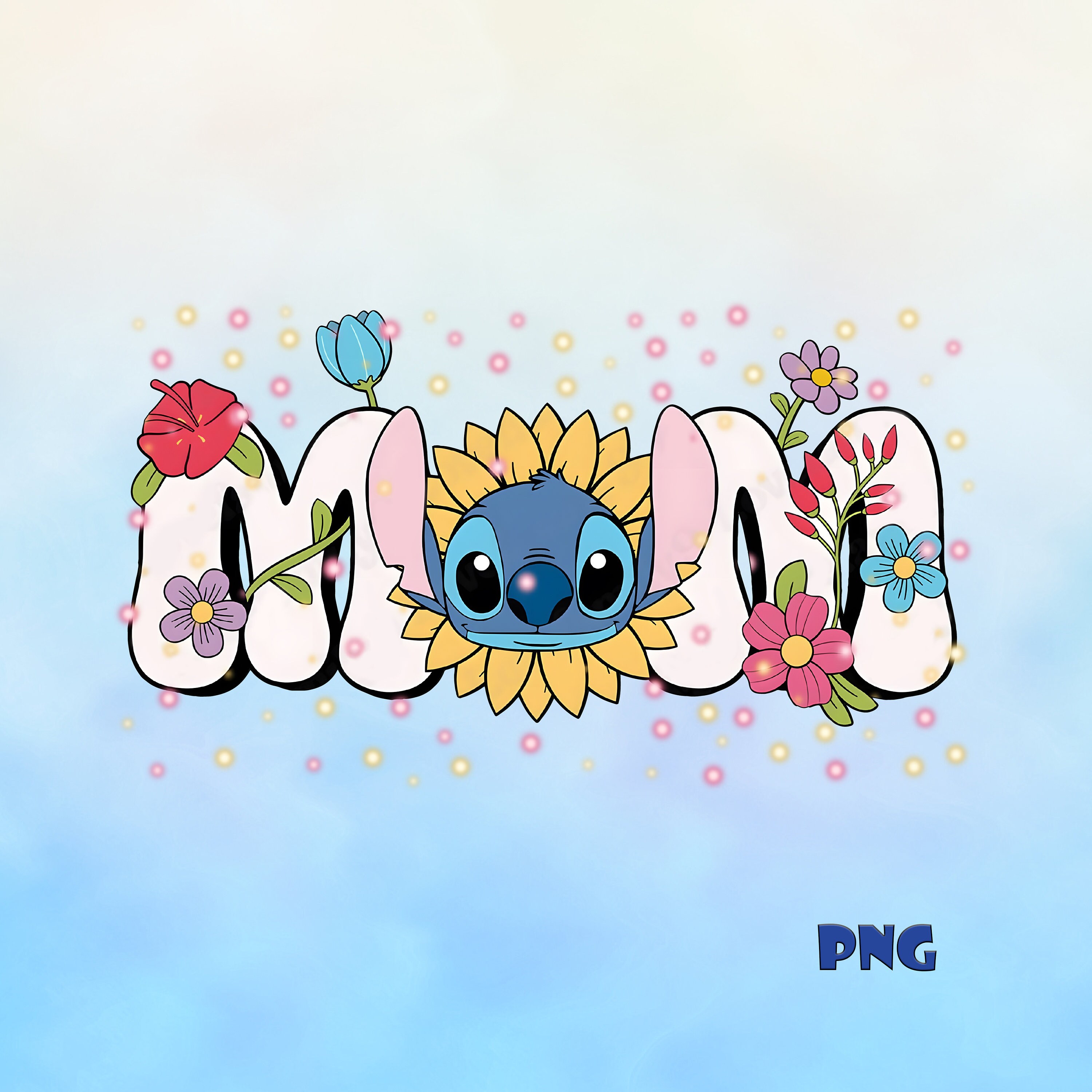 Floral Stitch Mom Happy Mothers Day, Mama PNG Sublimation Design ...